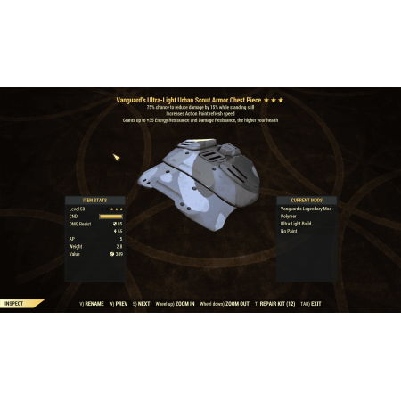 Buy [Armor set + mask] Vanguard's Sentinel Urban Scout (AP Refresh ...